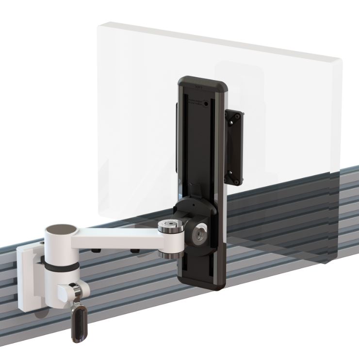 Ergo Ltd | Single beam monitor arm with front end ratchet adjustment ...